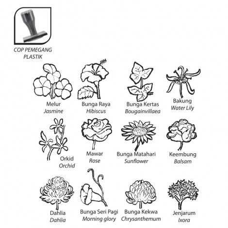 Cop Berjenis-Jenis Bunga